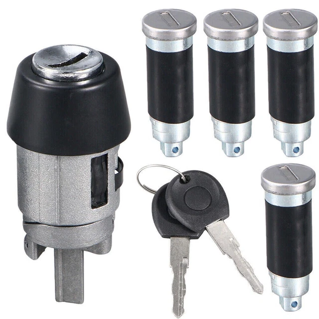 COMPLETE SET DOOR Lock Barrel Ignition Key Switch for VW T4 Caravelle ...