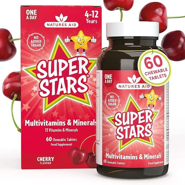 SUPER STARS MULTIVITAMIN & Minerals Chewable 60 Tablets £10.24 ...