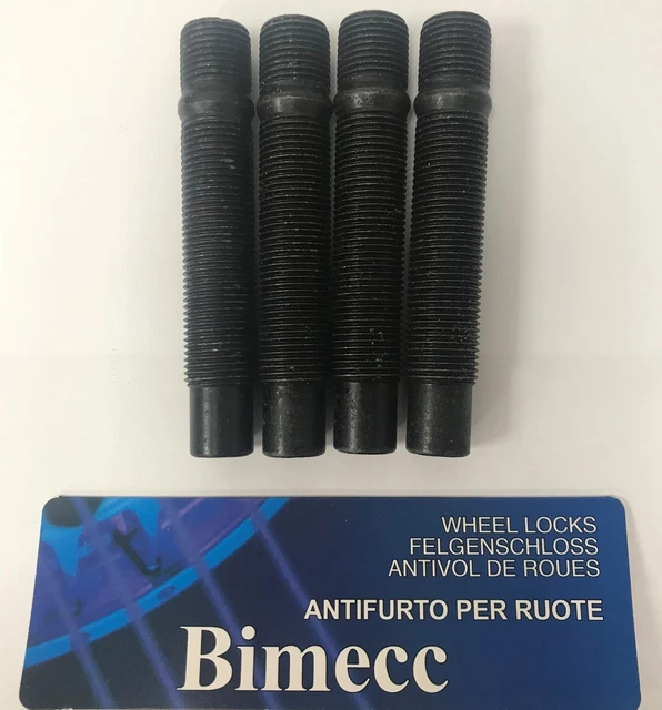 ALLOY WHEEL STUDS CONVERSION BOLTS X 4 BLACK 68mm M14X1.25 FOR F06 G30 ...