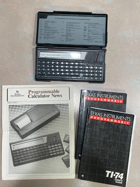 Texas Instruments Ti 74 Basicalc Programmable Calculator W Manuals Case Works £73 72