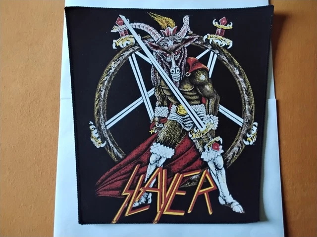 SLAYER BACKPATCH Original 80er Vintage Rückenaufnäher 32x32x24 THRASH METAL EUR 139,50 - PicClick DE