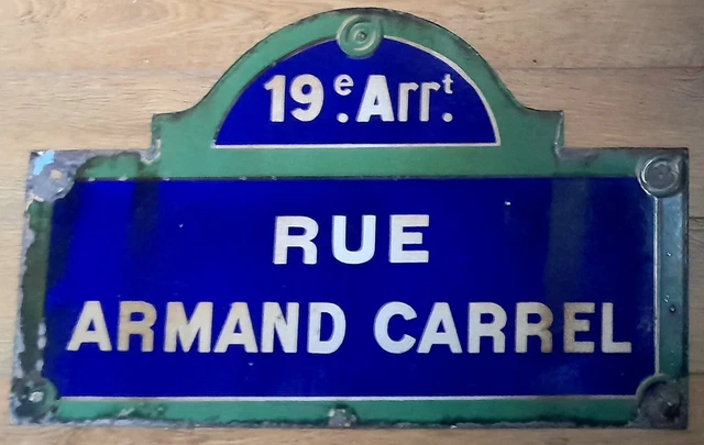 ANCIENNE PLAQUE DE rue à fronton en tôle émaillée « Paris 19ème arrt. » EUR 110,00 - PicClick FR