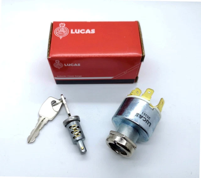 LUCAS 3 WAY Ignition Lighting Switch Keys Barrel Triumph T140 ...