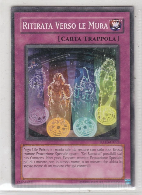 YU-GI-OH RITIRATA VERSO Le Mura FOTB-IT052 Comune Ita EUR 1,00 ...