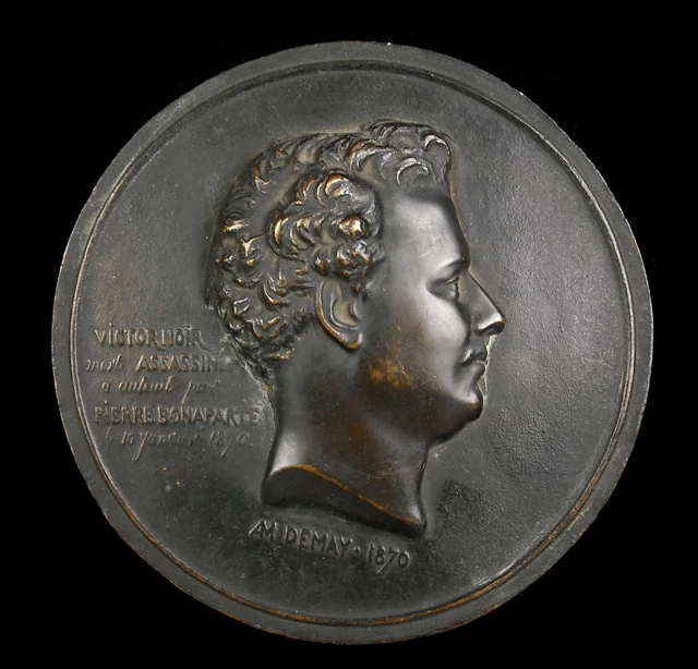 MÉDAILLON TUÉ PAR Pierre-Napoléon Bonaparte Yvan Salmon dit Victor Noir ...