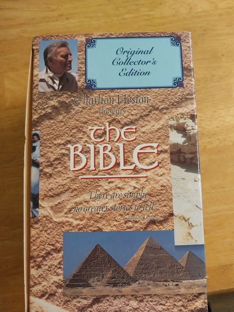 CHARLTON HESTON PRESENTS the Bible (VHS, 2002, 4-Tape Set, VHS 4-Pack ...