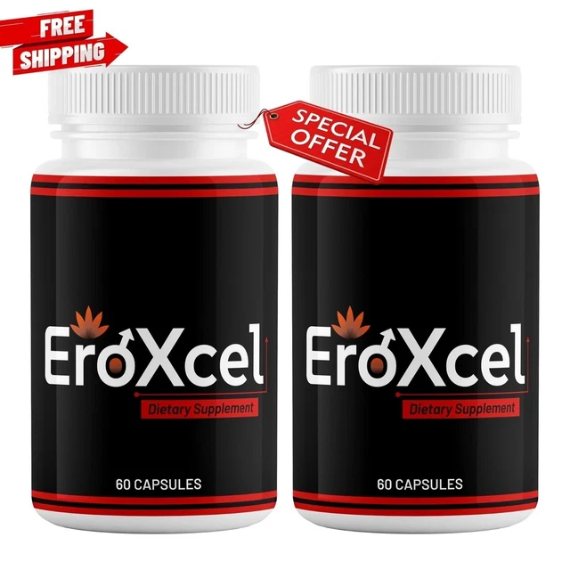 (2 PACK) EROXCEL Capsules for Men Ero Xcel Enhancement Pills for Male ...