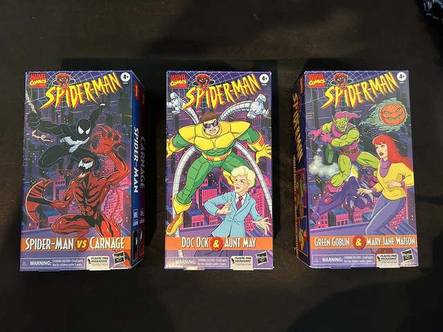 MARVEL LEGENDS RETRO Spiderman VHS Lot Doc Ock Green Goblin Carnage May ...