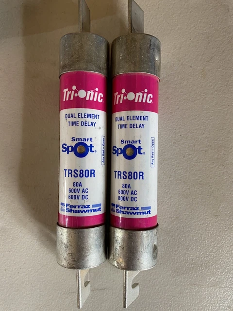 LOT OF (2X) Ferraz Shawmut TRS80R Fuse Tri-Onic 80 Amp jdl80 ajt80 $38. ...