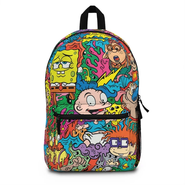 90'S NICKELODEON BACKPACK Spongebob Invader Zim Rugrats Accessories ...