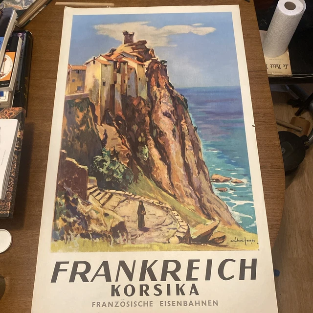 RARE ANCIENNE AFFICHE Originale Corse Frankreich Korsika Arthur Fages ...