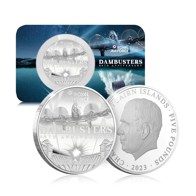 RAF GIFT DAMBUSTERS 80th Anniversary Royal Air Force Coin £5 BU 2023 ...