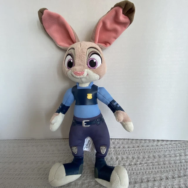 DISNEY PARKS ZOOTOPIA Judy Hopps Rabbit Plush Doll Figure 15" Tall ...
