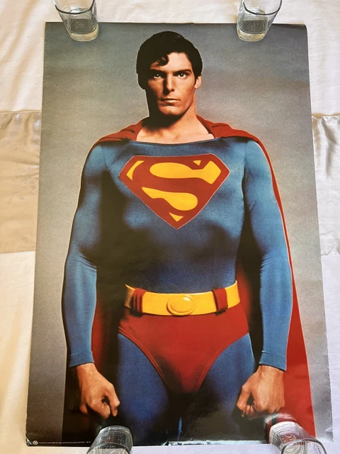 NOS VINTAGE SUPERMAN Poster 1978 Original Christopher Reeve DC Comics ...