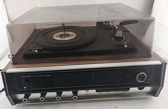 VINTAGE SHARP SOLID State Stereo Turntable Am/Fm Radio Working ...