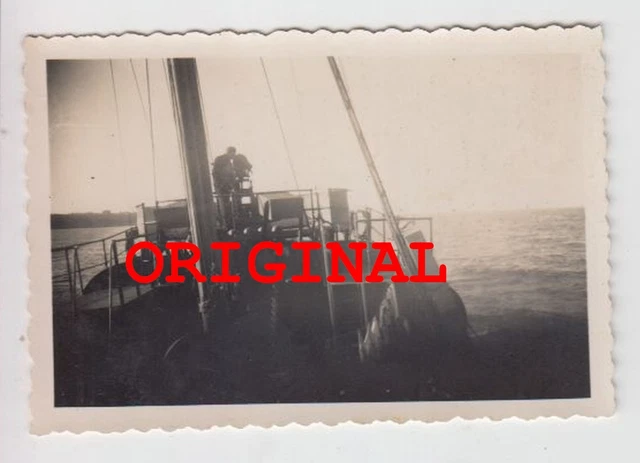 FOTO 2WK SCHIFF Boot Hafen Strand Stralsund Kriegsmarine Matrose KM ...