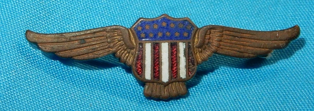 WW2 USAAF US Army Air Force Sweetheart Enamel Military Badge World War ...