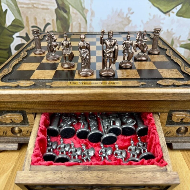LUXURY CHESS SET Vintage Chess Board Crafted Antique Chess Pieces Gift ...