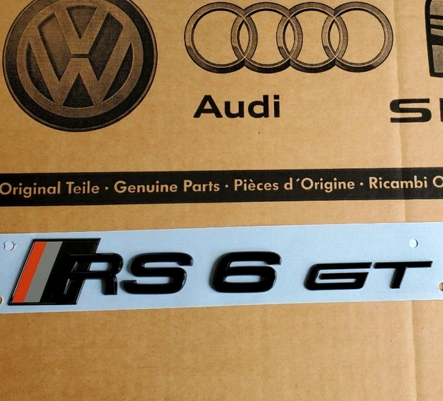ORIGINAL AUDI RS6 GT Logo Schriftzug schwarz Emblem Aufkleber hinten ...