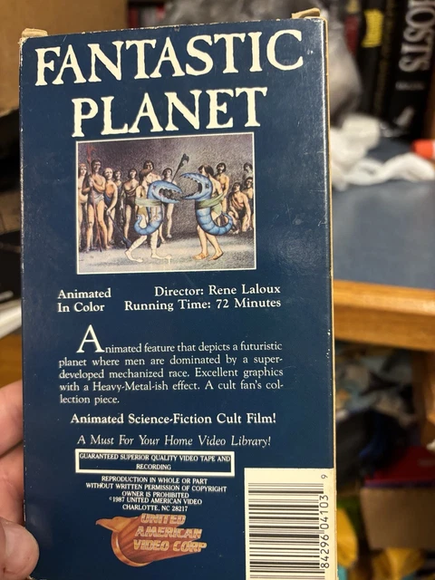FANTASTIC PLANET VHS animated science fiction cult film Rene Laloux ...