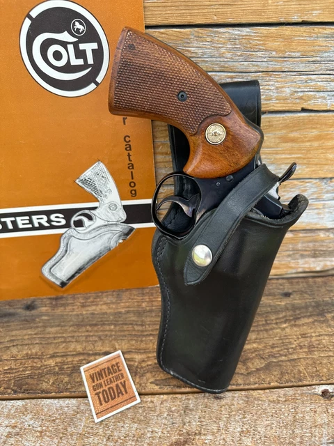 VINTAGE COLT BLACK Leather Uniform Holster For Colt Python Trooper ...