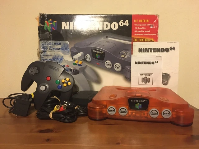 BOXED NINTENDO N64 Fire Orange Console *RARE* With Controller EUR 127 ...