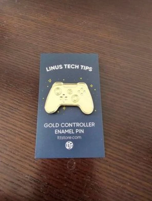LINUS TECH TIPS gold controller pin badge button LTT $45.00 - PicClick AU
