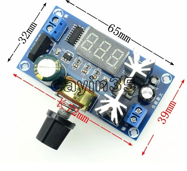 AC/DC TO DC Buck Adjustable Step Down Converter 3.3V 5V 12V 24V Volt ...