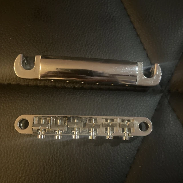 GENUINE VINTAGE EPIPHONE Tune-o-matic Bridge and Stopbar Tailpiece ...