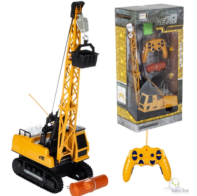 * KRAN RAUPENKRAN Kinderkran Bau Schwenkkran Ferngesteuert 360 ...