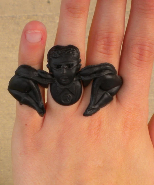 1960S BATMAN & Robin Rubber Toy Collapsible Ring Batman Series (Robin ...