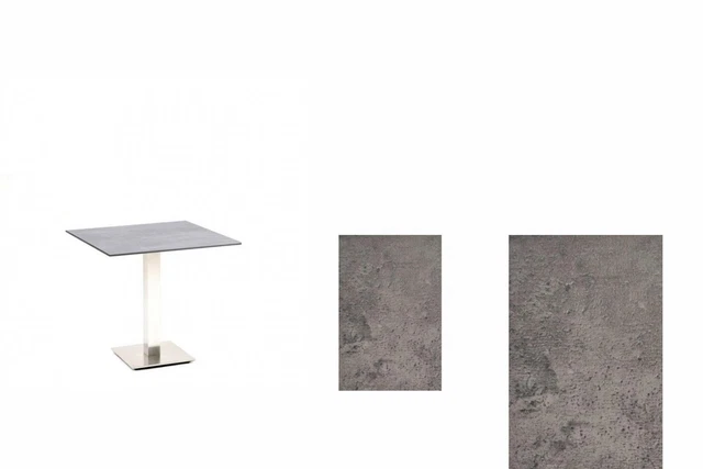 GARTENTISCH NIEHOFF «BISTROTISCH 95x95» HPL Beton DesignEsstisch EUR 1. ...