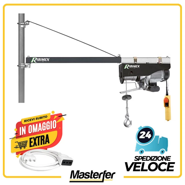 PARANCO ELETTRICO CON BANDIERA A BRACCIO INCLUSA elevatore montacarichi ...