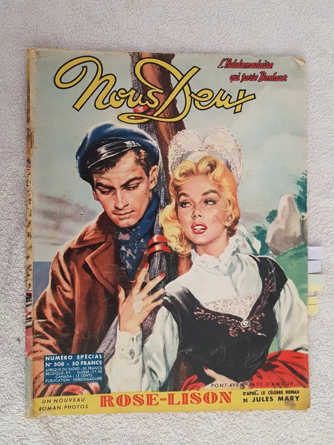 NOUS DEUX N°508 1957 Roman-Photo Roman Dessine Publicite Astra Singer ...