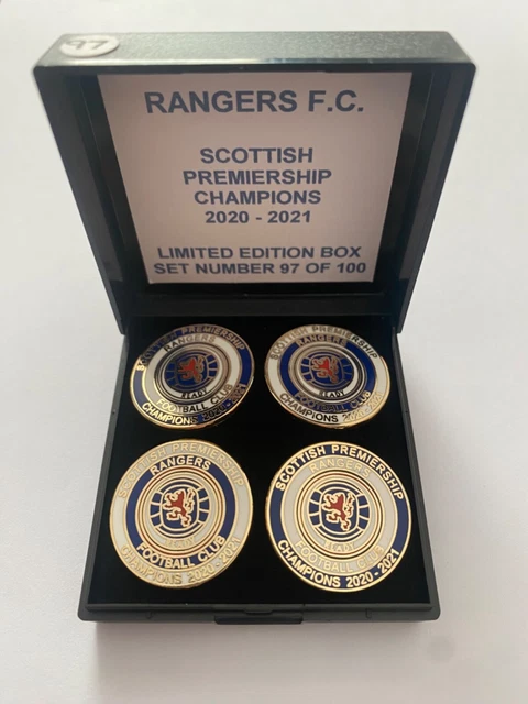 RANGERS FOOTBALL CLUB FC Badge Enamel SCOTTISH LEAGUE CHAMPIONS 2021 ...