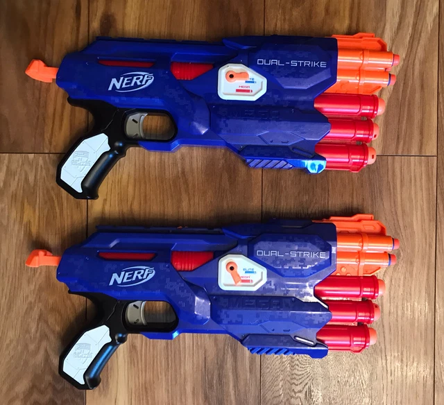 Nerf Guns Dual Strike X 2 Mega Foam Dart Gun Blaster Ammo Hasbro £1499 Picclick Uk