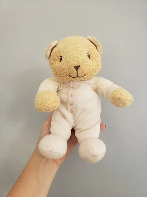 TESCO HUGGING FRIENDS Bear Teddy Soft Toy Plush Striped Pyjamas Cuddle ...