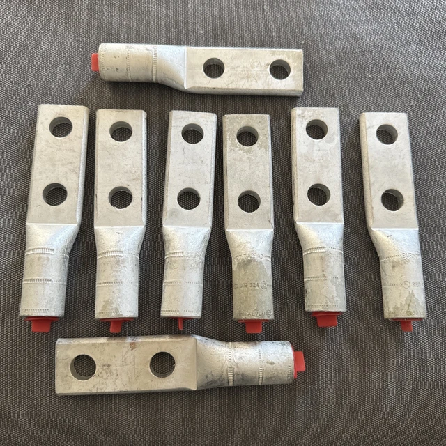 BURNDY YA29A3 COMPRESSION Lug 250kcmil Aluminum 2 Hole Lug Lot Of 8 $80 ...