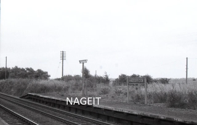 35MM RAILWAY NEGATIVE HADDISCOE STATION WOODEN PLATFORM NORFOLK 1979 ...