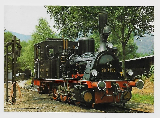 POSTKARTE FOTO AK Güterzug Tenderlokomotive 89 7159 Ottenhöfen ...