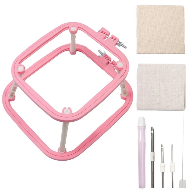 DOUBLE LAYER EMBROIDERY Frame Adjustable Crosses Stitching Hoop for ...
