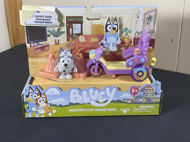 BLUEY MUFFIN'S CAT Squad Bike With Cones Bluey - Package Fair £19.99 ...