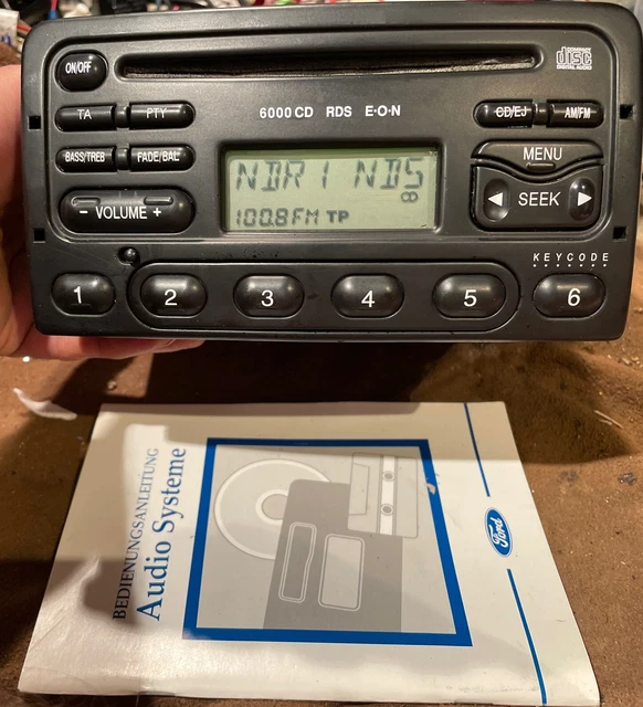ORG FORD 6000CD RDS E-O-N Autoradio CD 98AP-18C815-AC + Code ...