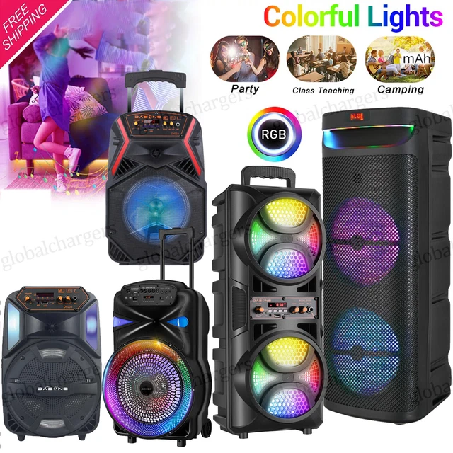 6000W 3000W PORTABLE Bluetooth Party Speaker Sub Woofer Heavy Bass ...