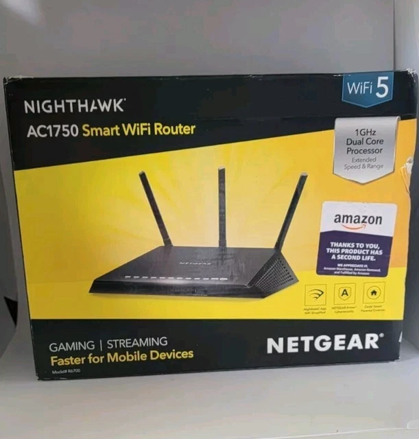 NETGEAR NIGHTHAWK AC1750 Smart WiFi Router (Model #R6700) $101.88 ...