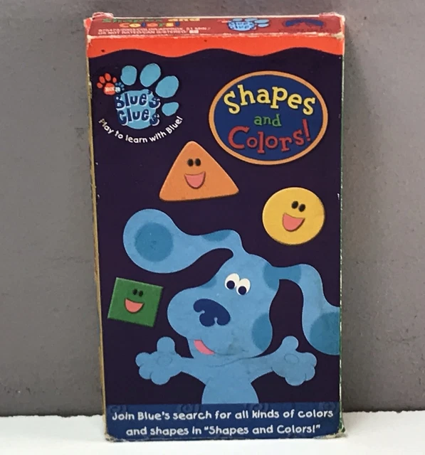 NICK JR BLUE’S Clues VHS Video Tape Play Learn Shapes & Colors ...