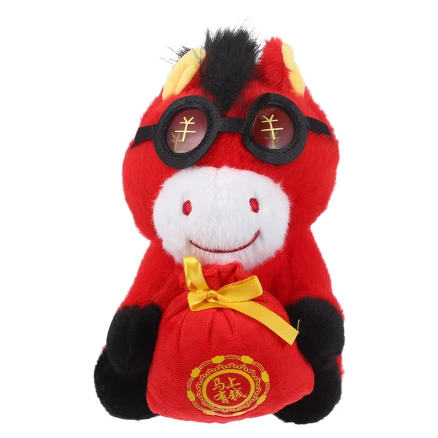 CHINESE NEW YEAR Horse Stuffed Animal - 2026 Red Plush Animal Mascot ...