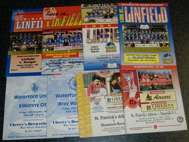 IRISH LEAGUE - Collection of 8 Programmes From the 1990s £3.58 ...