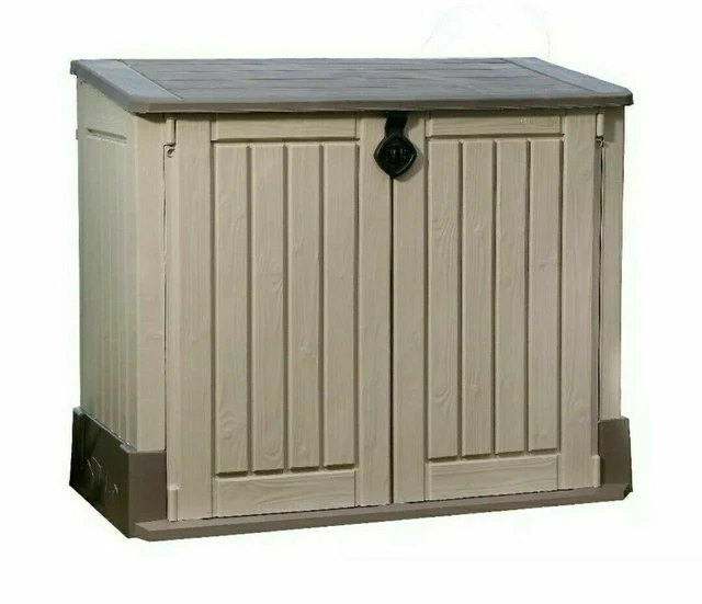 KETER STORE IT Out Midi 880L Garden Storage Box-Beige Brown £134.99 ...