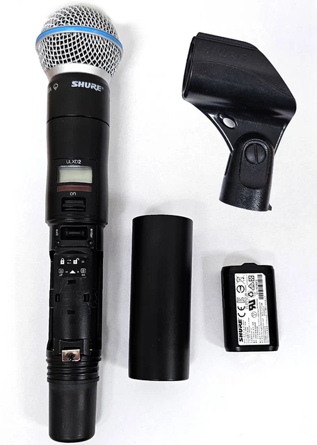 SHURE ULXD2 H50 Beta 58A Wireless Mic w/SB900 Rechargeable Battery 534 ...